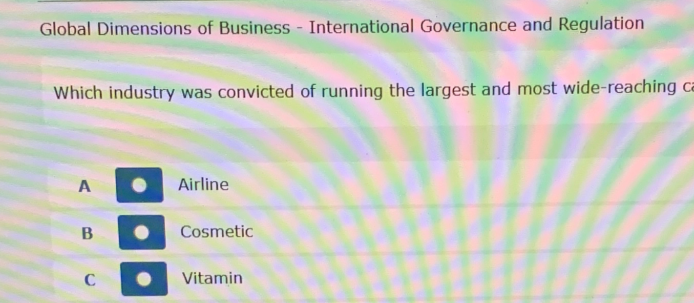 Solved Global Dimensions of Business - ﻿International | Chegg.com