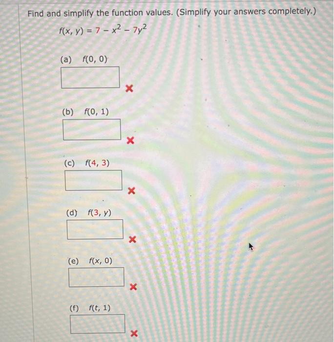 Solved Find and simplify the function values. (Simplify your | Chegg.com