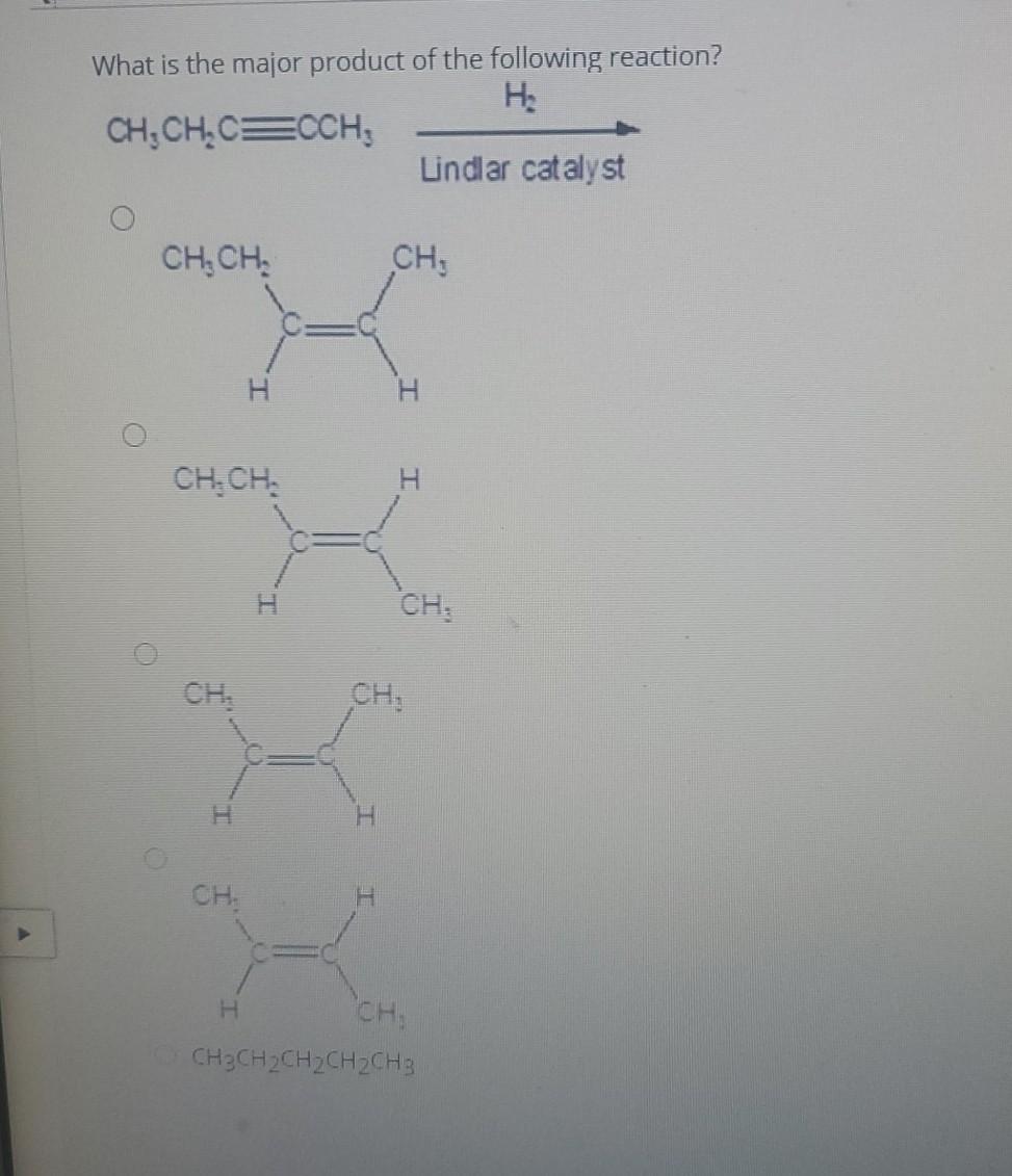 Solved What is the major product of the following reaction? | Chegg.com