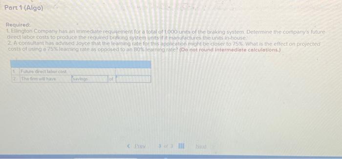 Solved Problem 8-53 (Algo) Learning Curves [LO 8-1, 8-5] The | Chegg.com