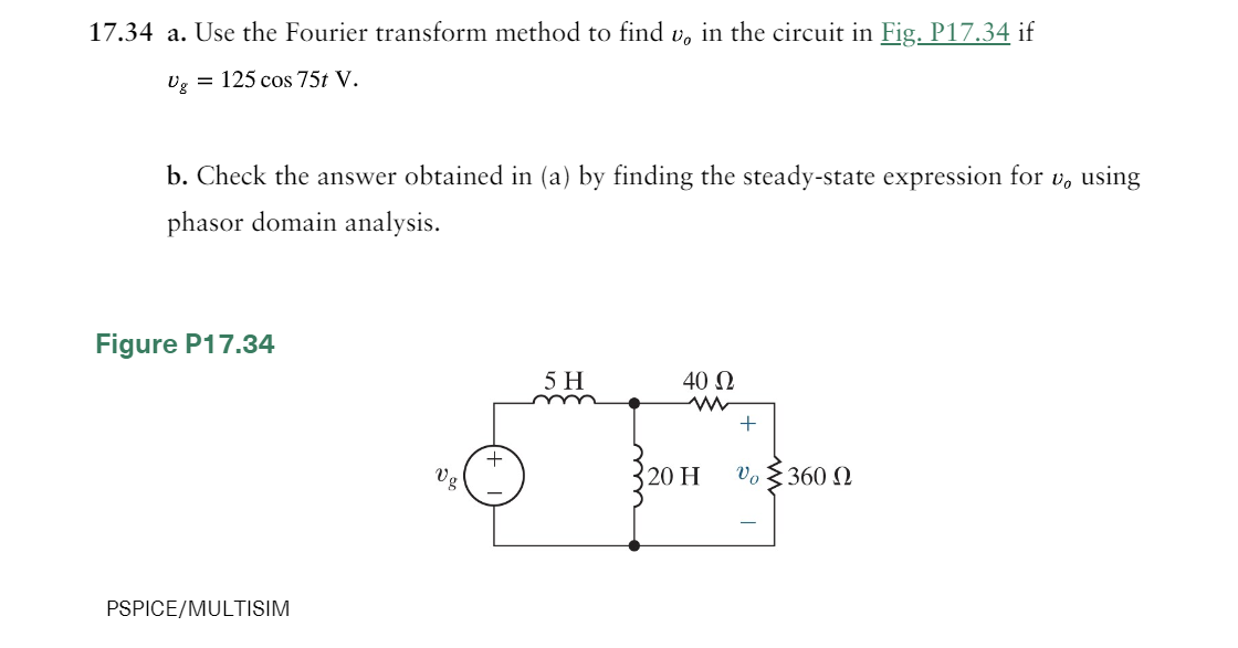 Solved 17 34 ﻿a ﻿use The Fourier Transform Method To Find