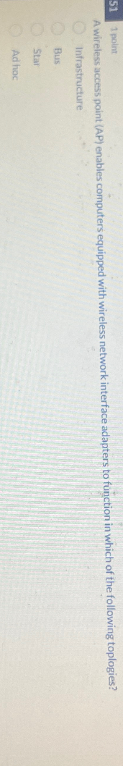 Solved A wireless access point (AP) ﻿enables computers | Chegg.com