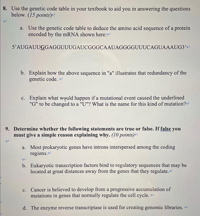 Solved 7. In the table below, predict (yes or no) whether or | Chegg.com