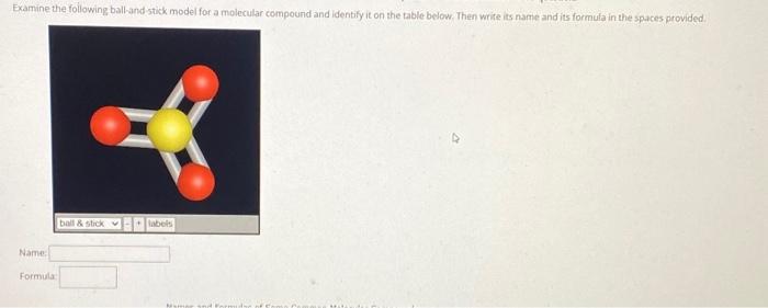 Solved Examine the following ball-and stick model for a | Chegg.com