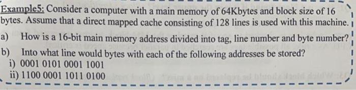 Solved Example5: Consider a computer with a main memory of | Chegg.com