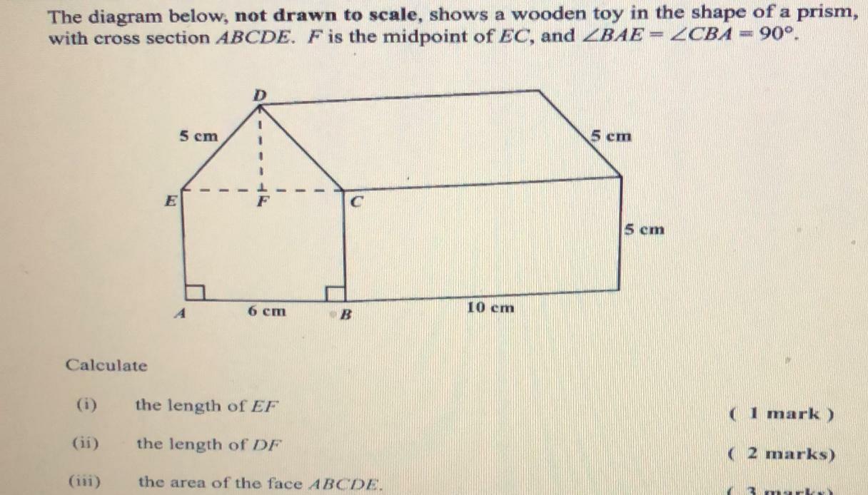 Solved The diagram below, not drawn to scale, shows a wooden | Chegg.com