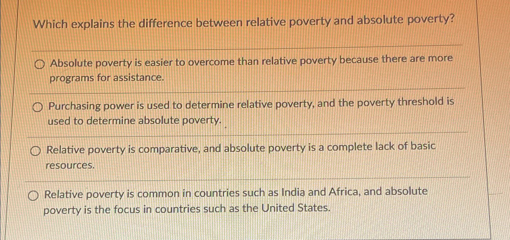 Solved Which explains the difference between relative | Chegg.com