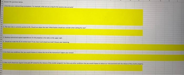 Create a spreadsheet that answers the questions | Chegg.com