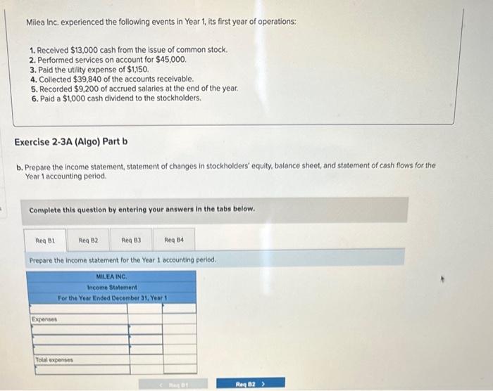 Solved Required information Exercise 2-3A (Algo) Effect of | Chegg.com