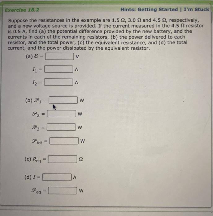Solved Exercise 18.2 Hints: Getting Started | I'm Stuck | Chegg.com