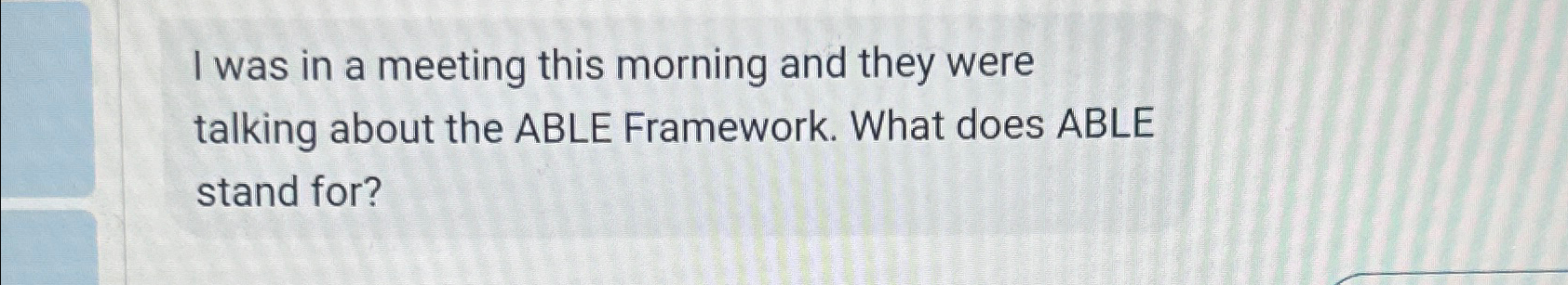 Solved I was in a meeting this morning and they were talking | Chegg.com