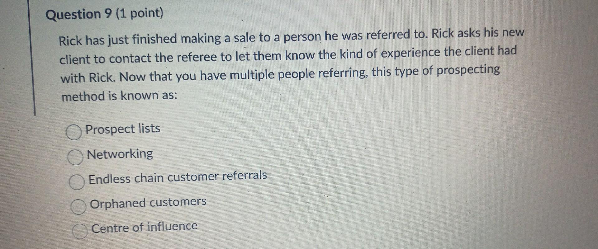 Solved The textbook identifies several prospecting criteria. | Chegg.com