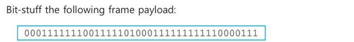 Solved Bit-stuff the following frame payload: | Chegg.com