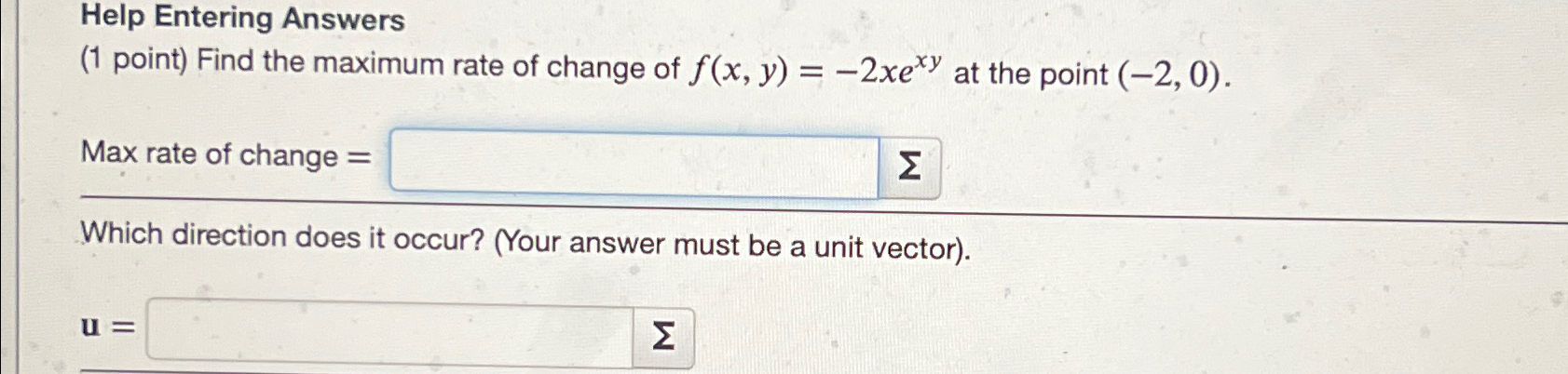 Solved Help Entering Answers( 1 ﻿point) ﻿Find the maximum | Chegg.com
