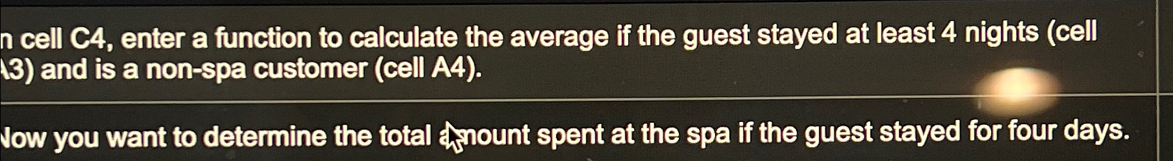 Solved cell C4, ﻿enter a function to calculate the average | Chegg.com