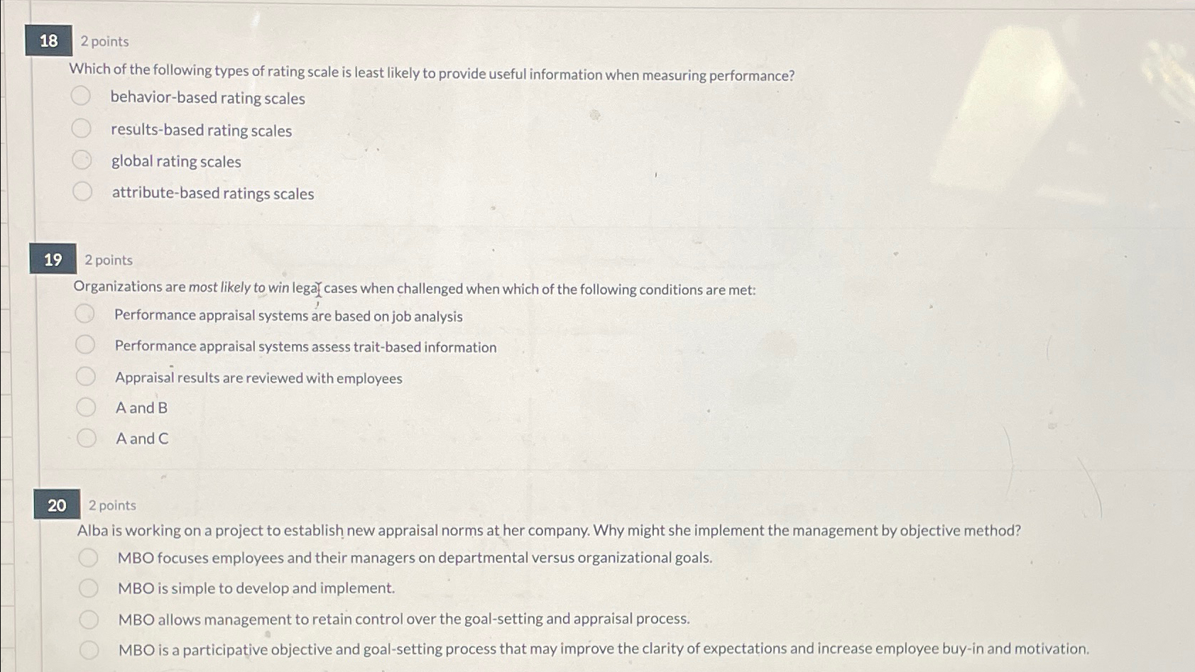 Solved 182 ﻿pointsWhich of the following types of rating | Chegg.com