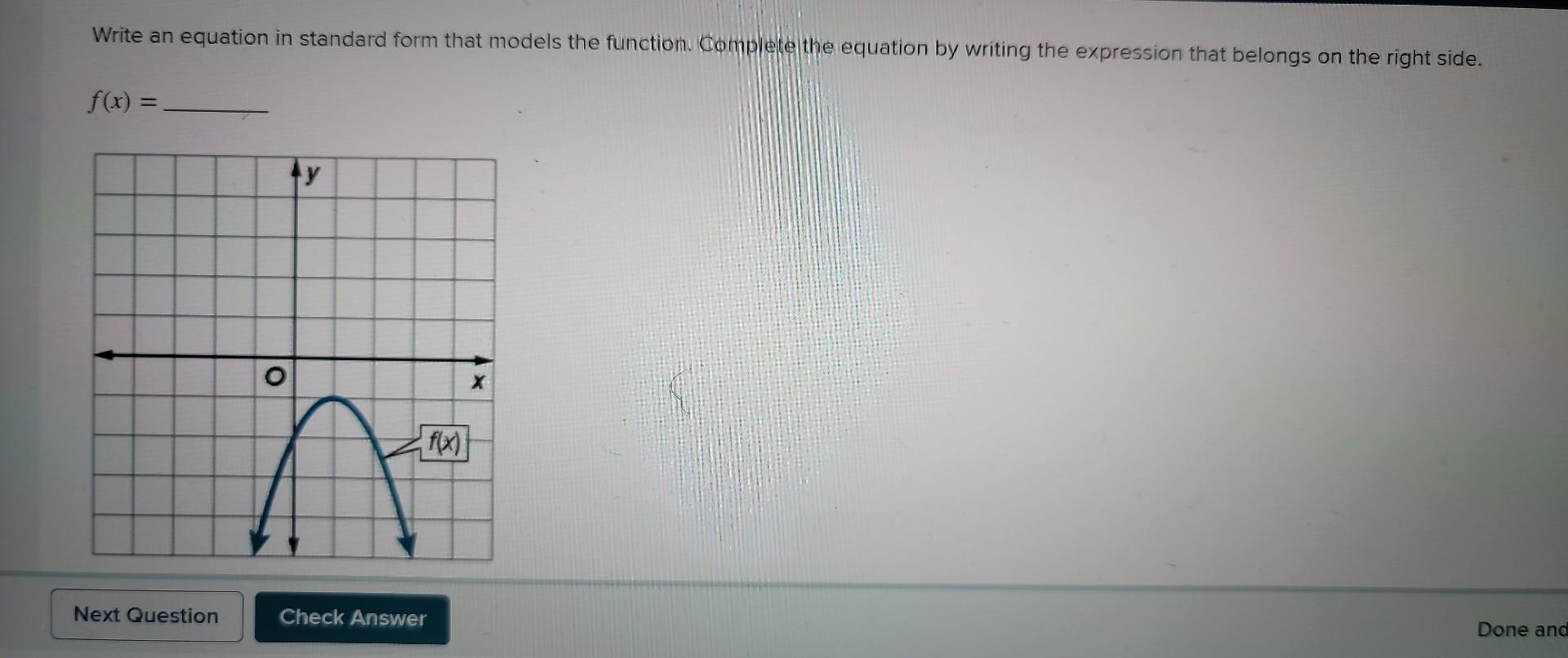 Solved Write an equation in standard form that models the | Chegg.com
