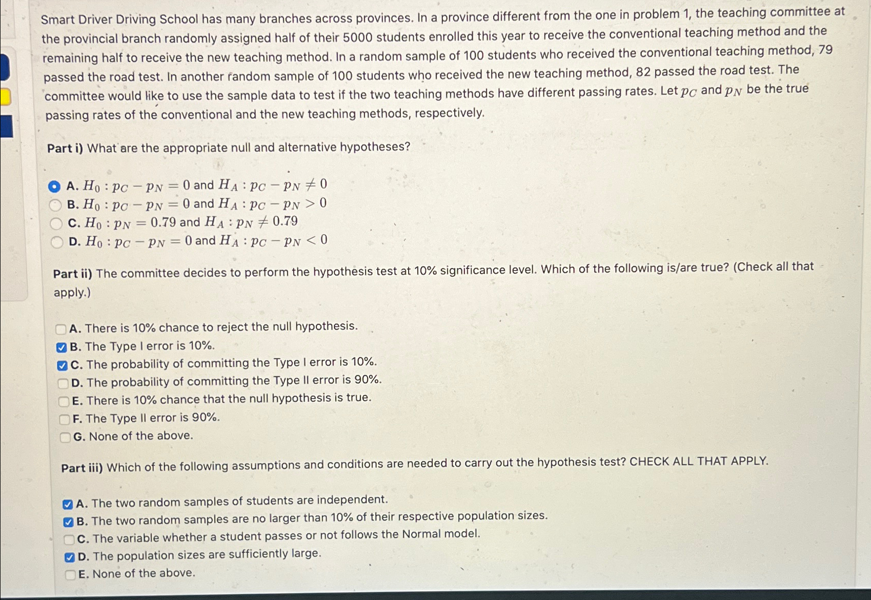 Solved Smart Driver Driving School has many branches across | Chegg.com
