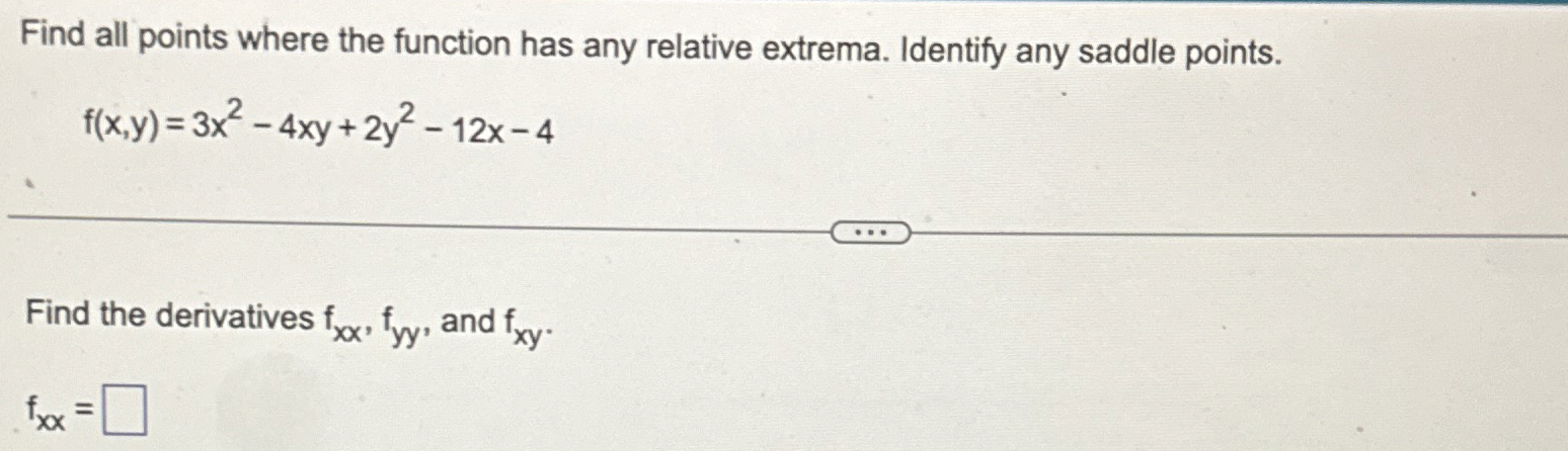 Solved Find all points where the function has any relative | Chegg.com