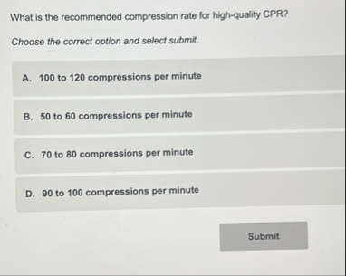 Solved What is the recommended compression rate for | Chegg.com
