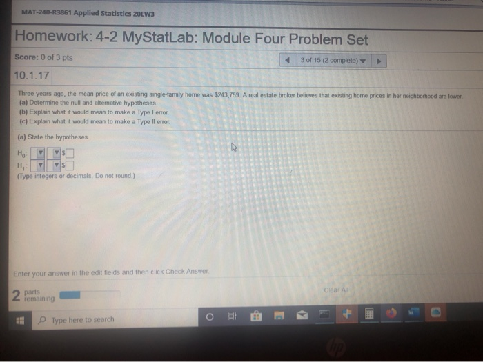Solved MAT-240-R3861 Applied Statistics 20EWS Homework: 4-2 | Chegg.com