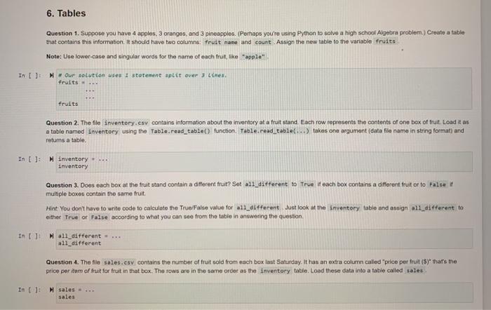 Solved Question 5. How many fruits did the store sell in | Chegg.com