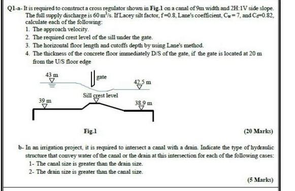 Solved Ql-a-It is required to construct a a cross regulator | Chegg.com