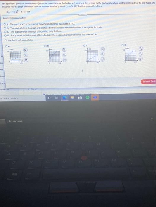 Solved he graph involves a reflection in the x-axis and/or a | Chegg.com