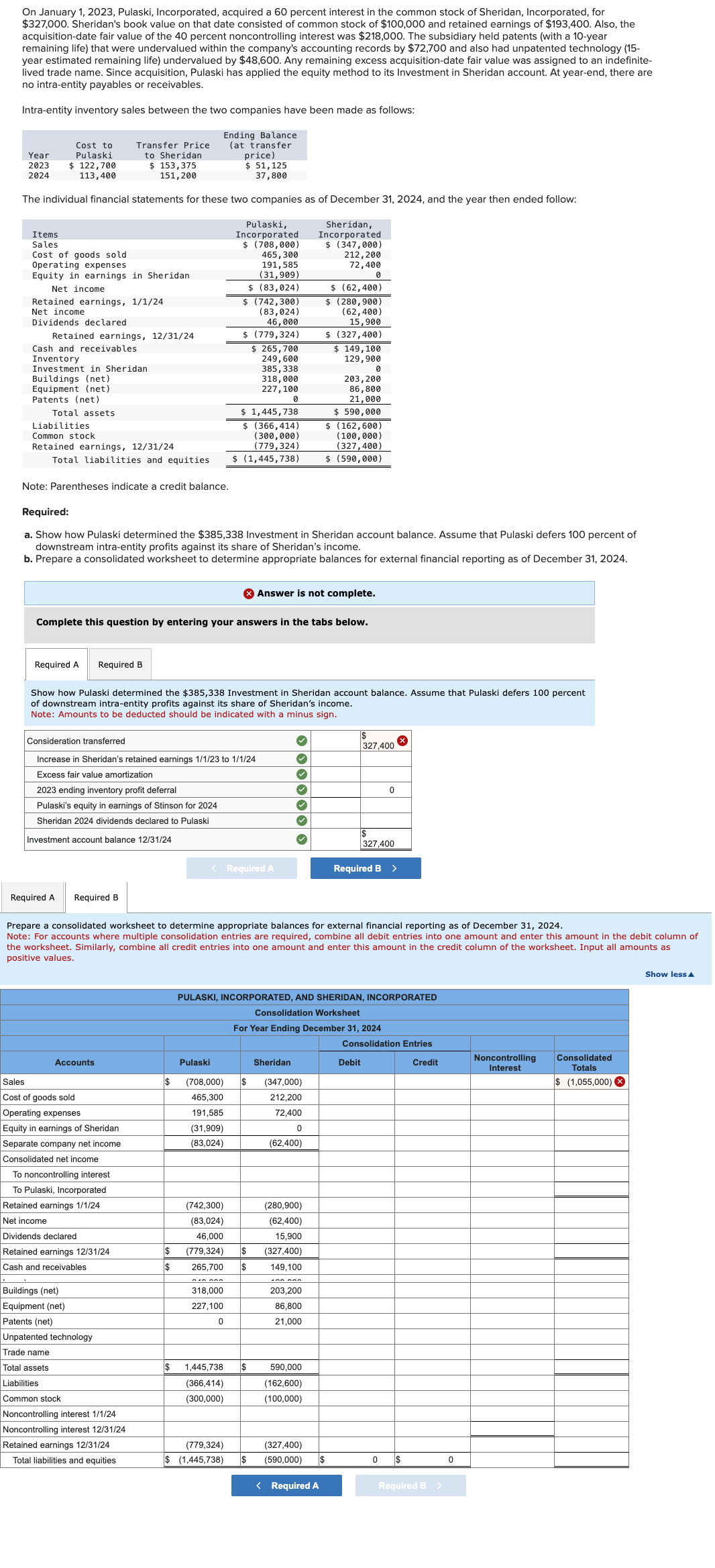 On January 1, 2023, ﻿Pulaski, Incorporated, acquired | Chegg.com