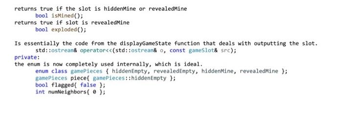 Solved Class GameBoard public: You will need to cast between | Chegg.com