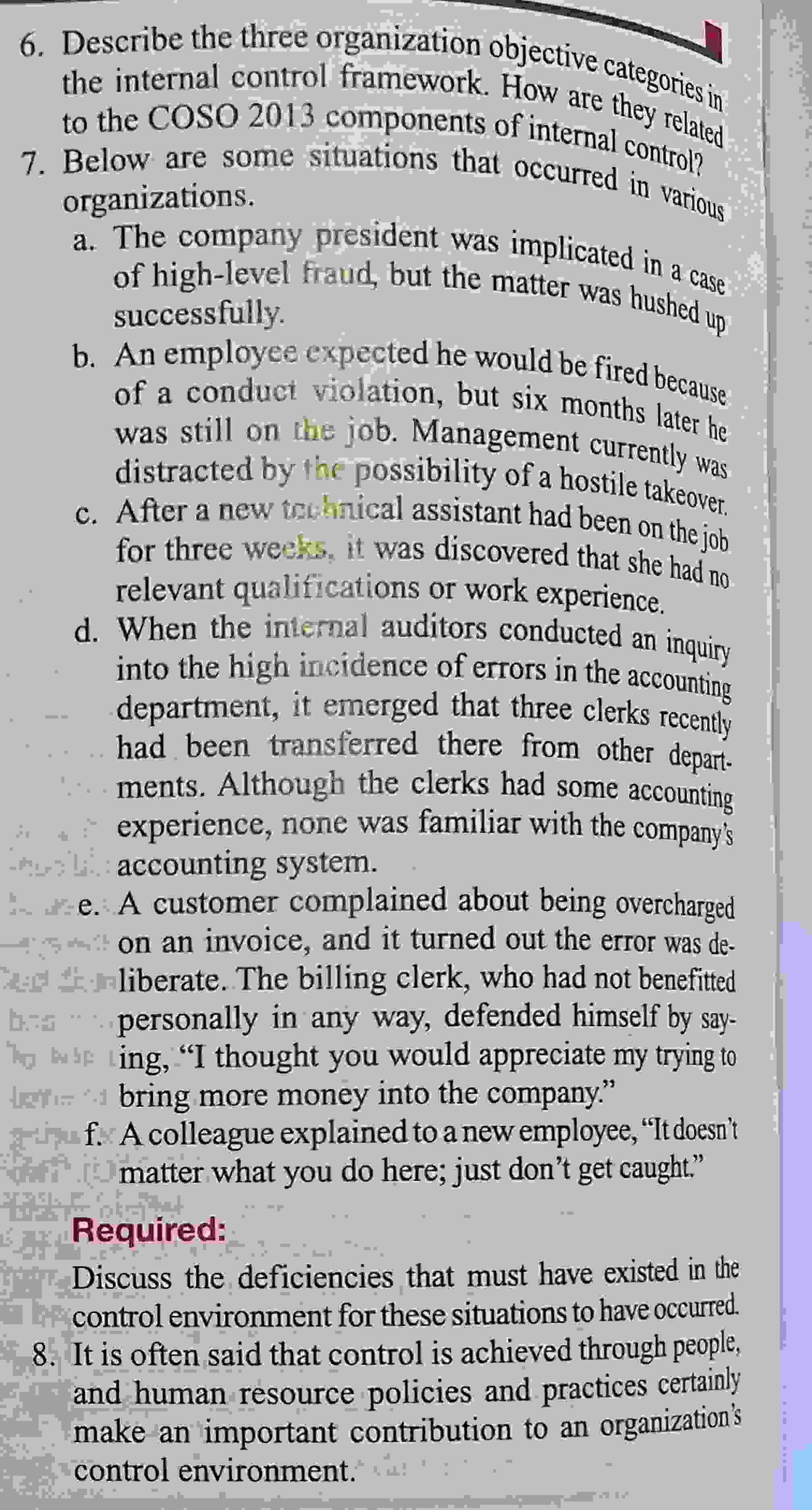 Solved Describe the three organization objective categories | Chegg.com