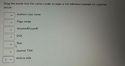 Solved Drag the words into the correct order to make a full | Chegg.com