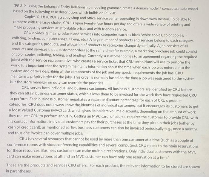 Solved Need answer using the enhanced entity relationship | Chegg.com