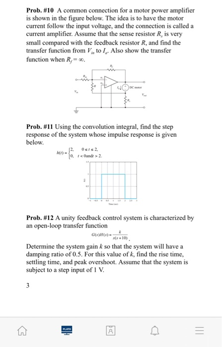 Prob. #10 A common connection for a motor power | Chegg.com