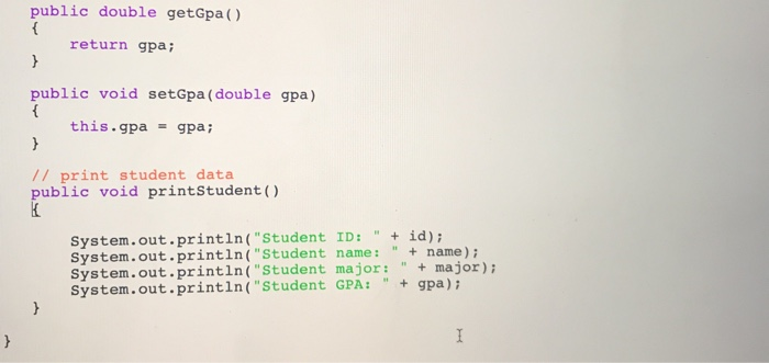 Solved could you add a “gpa calculator” to this code? asks | Chegg.com