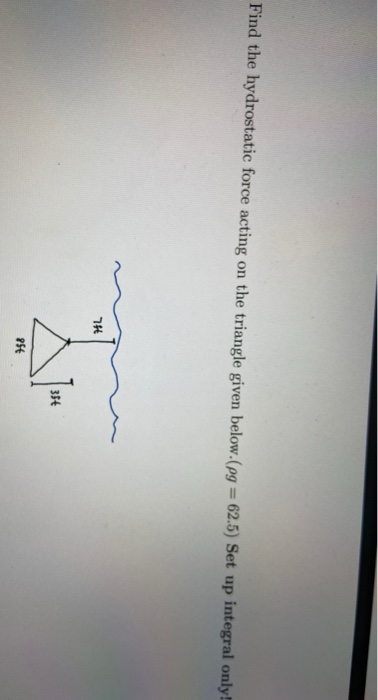 Solved Find the hydrostatic force acting on the triangle | Chegg.com