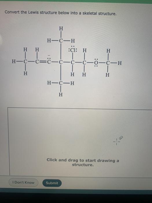 Solved Convert the Lewis structure below into a skeletal | Chegg.com