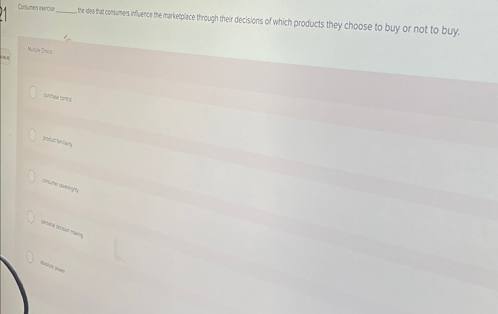 Solved Consumers exercisethe idea that consumers influence | Chegg.com