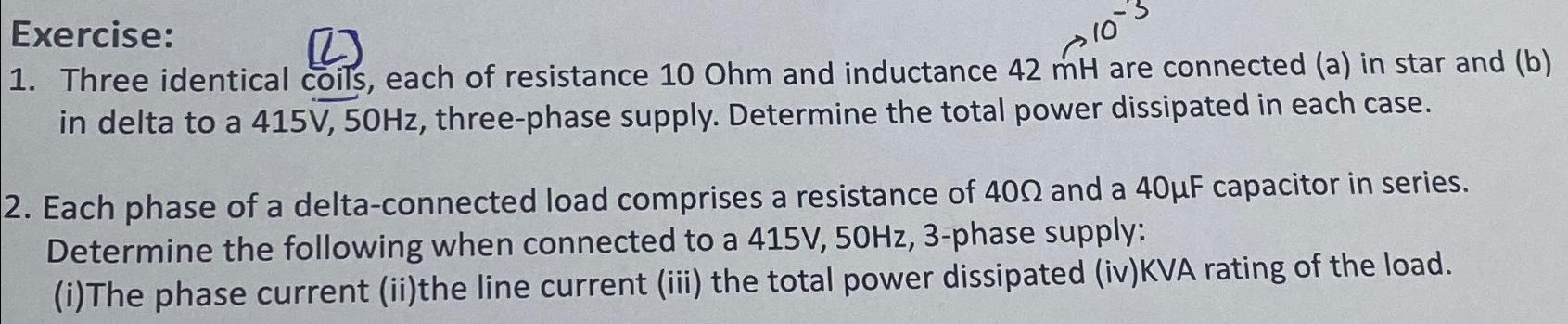 Solved Exercise:Three identical coils, each of resistance | Chegg.com