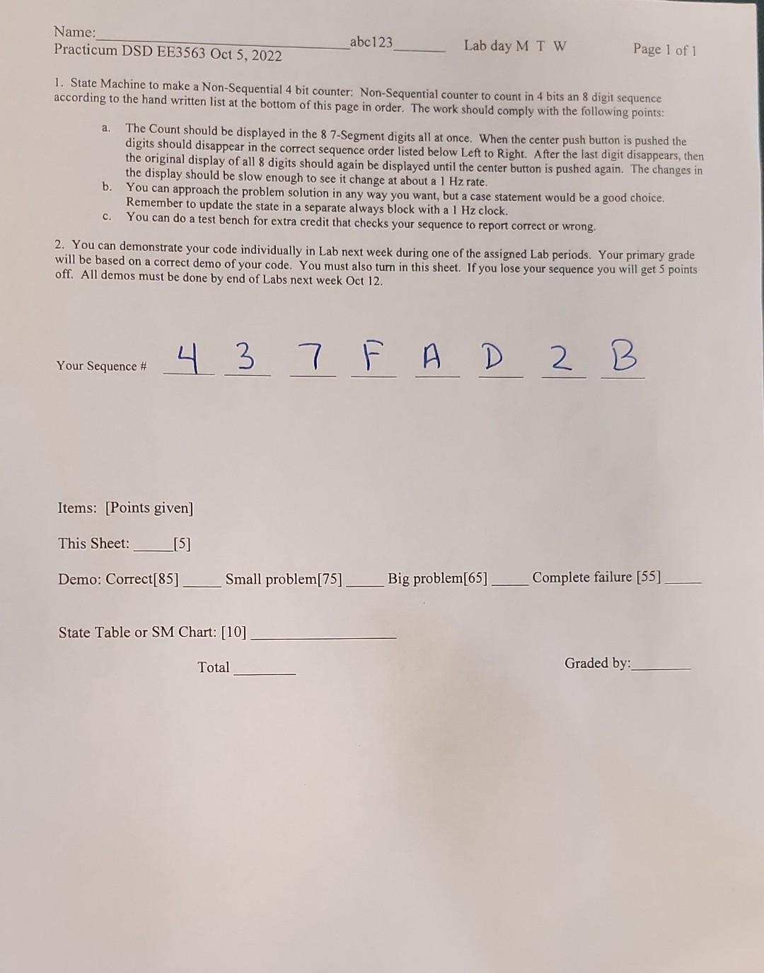 using this sequence, derive a Verizon code. (if not | Chegg.com