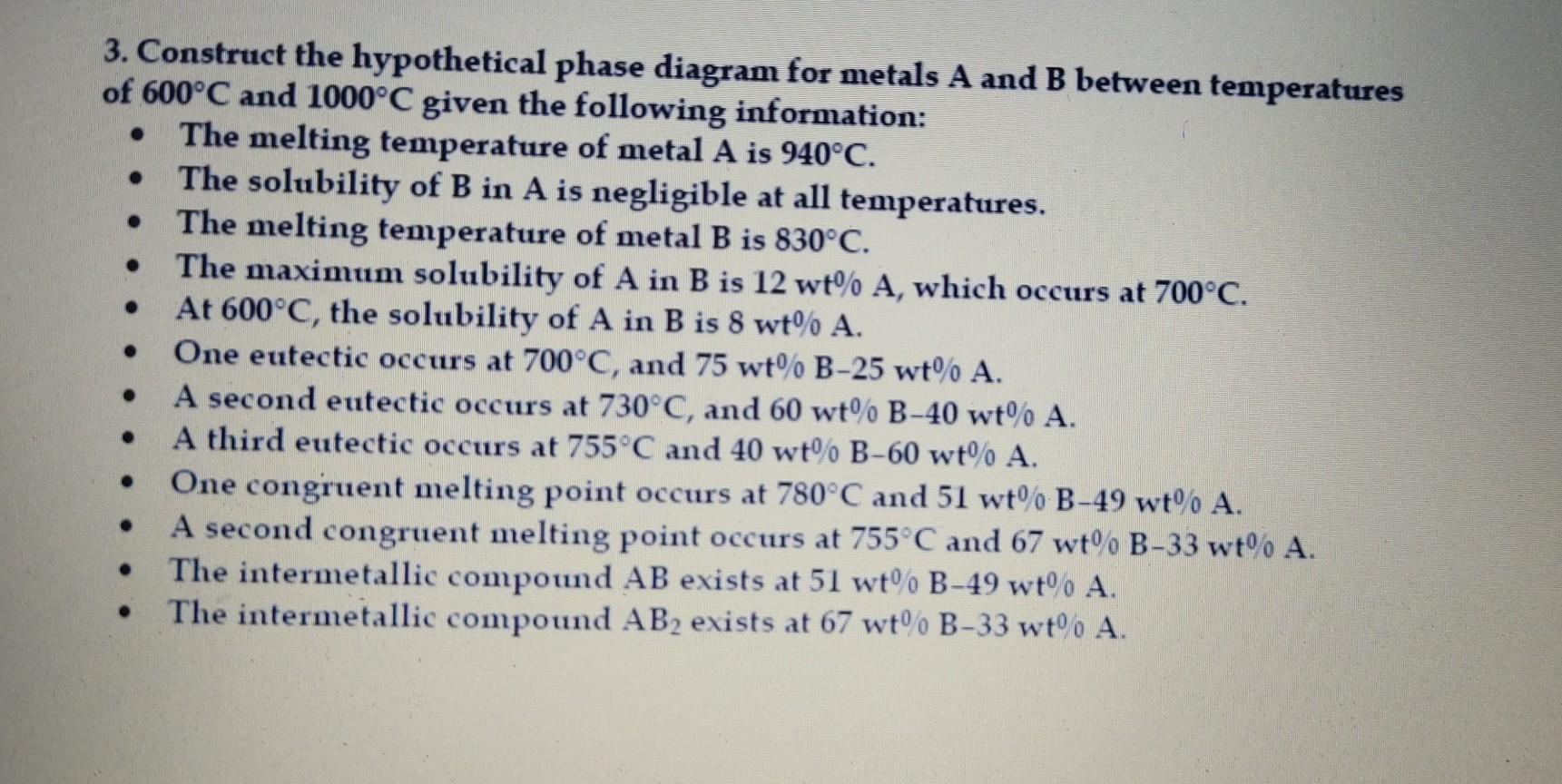 Solved . 3. Construct the hypothetical phase diagram for | Chegg.com Solved . 3. Construct the hypothetical phase diagram for | Chegg.com