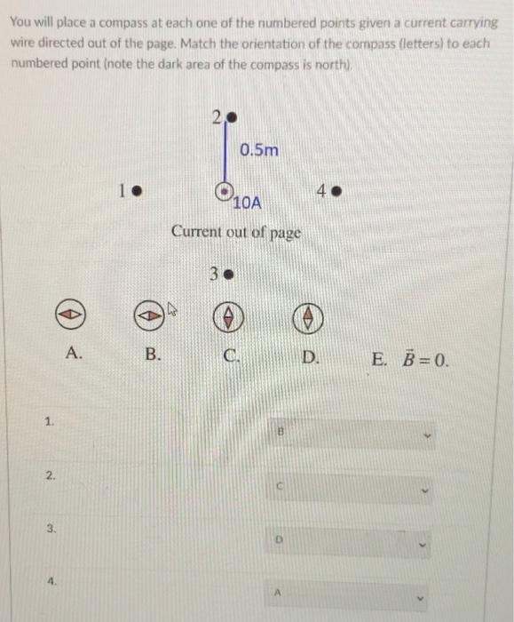 Solved You will place a compass at each one of the numbered | Chegg.com