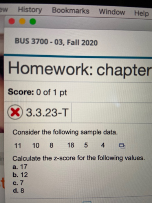 Solved ew History Bookmarks Bookmarks Window Help BUS 3700 | Chegg.com