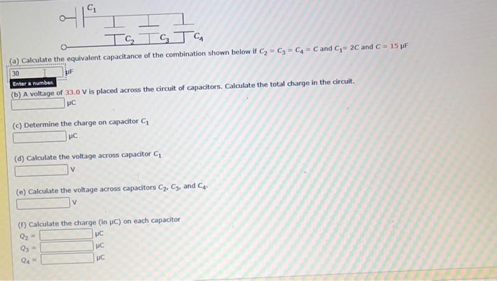 (a) Calculate the equivalent capacitance of the | Chegg.com