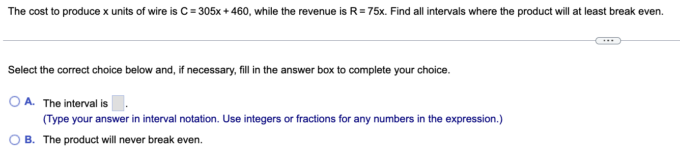 Solved DO NOT USE AIThe cost to produce x ﻿units of wire is | Chegg.com
