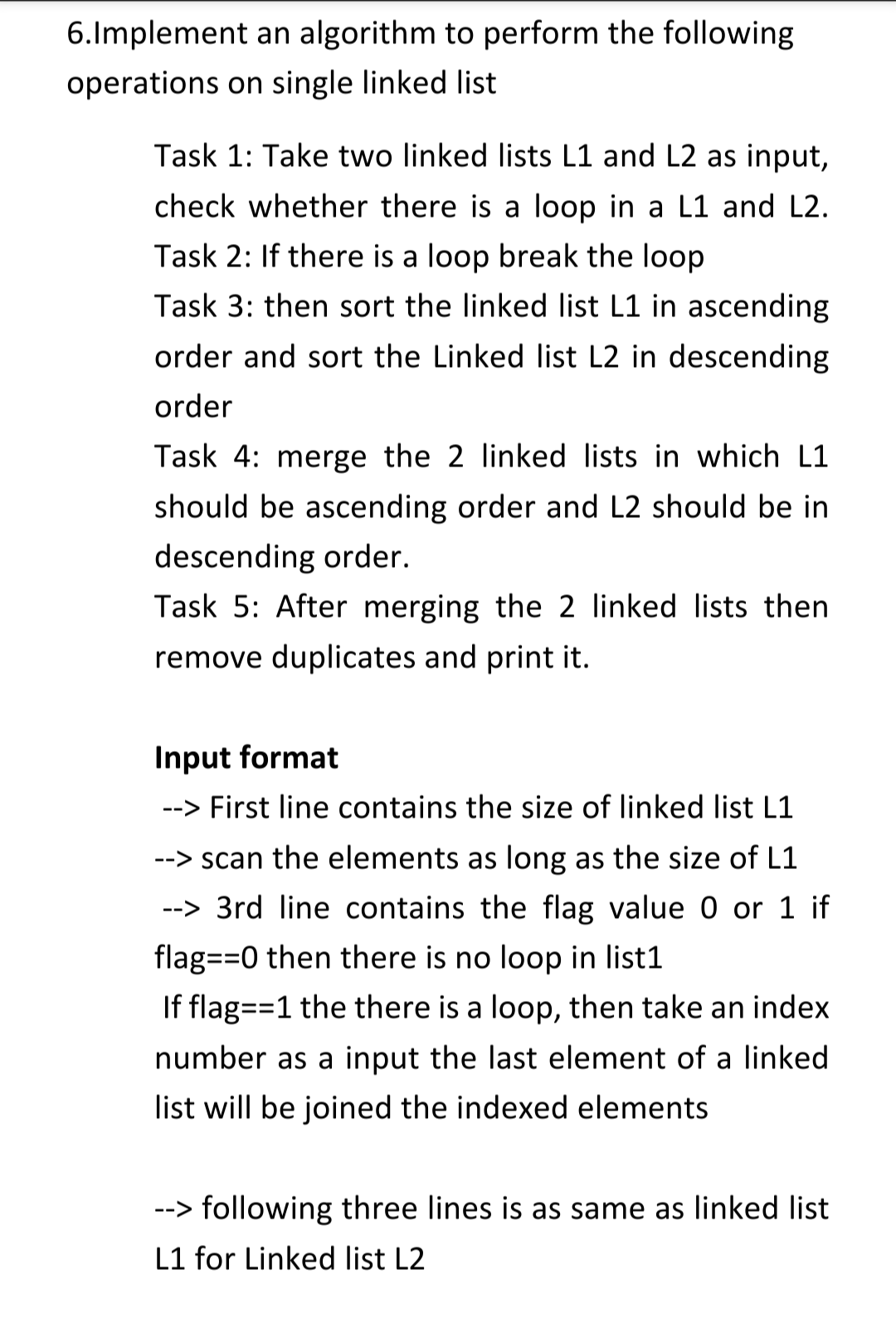 Solved plement an algorithm to perform the following rations | Chegg.com