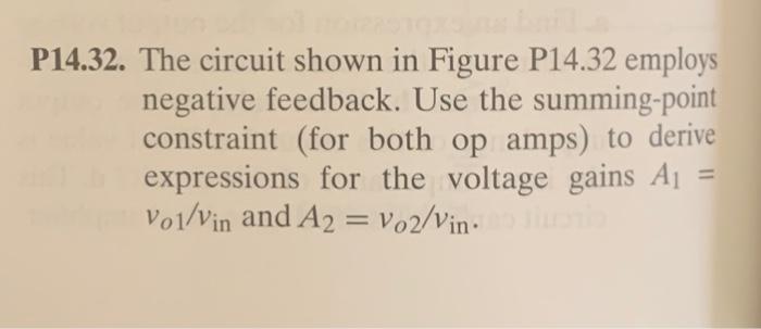 Solved 14.32. The circuit shown in Figure P14.32 employs | Chegg.com