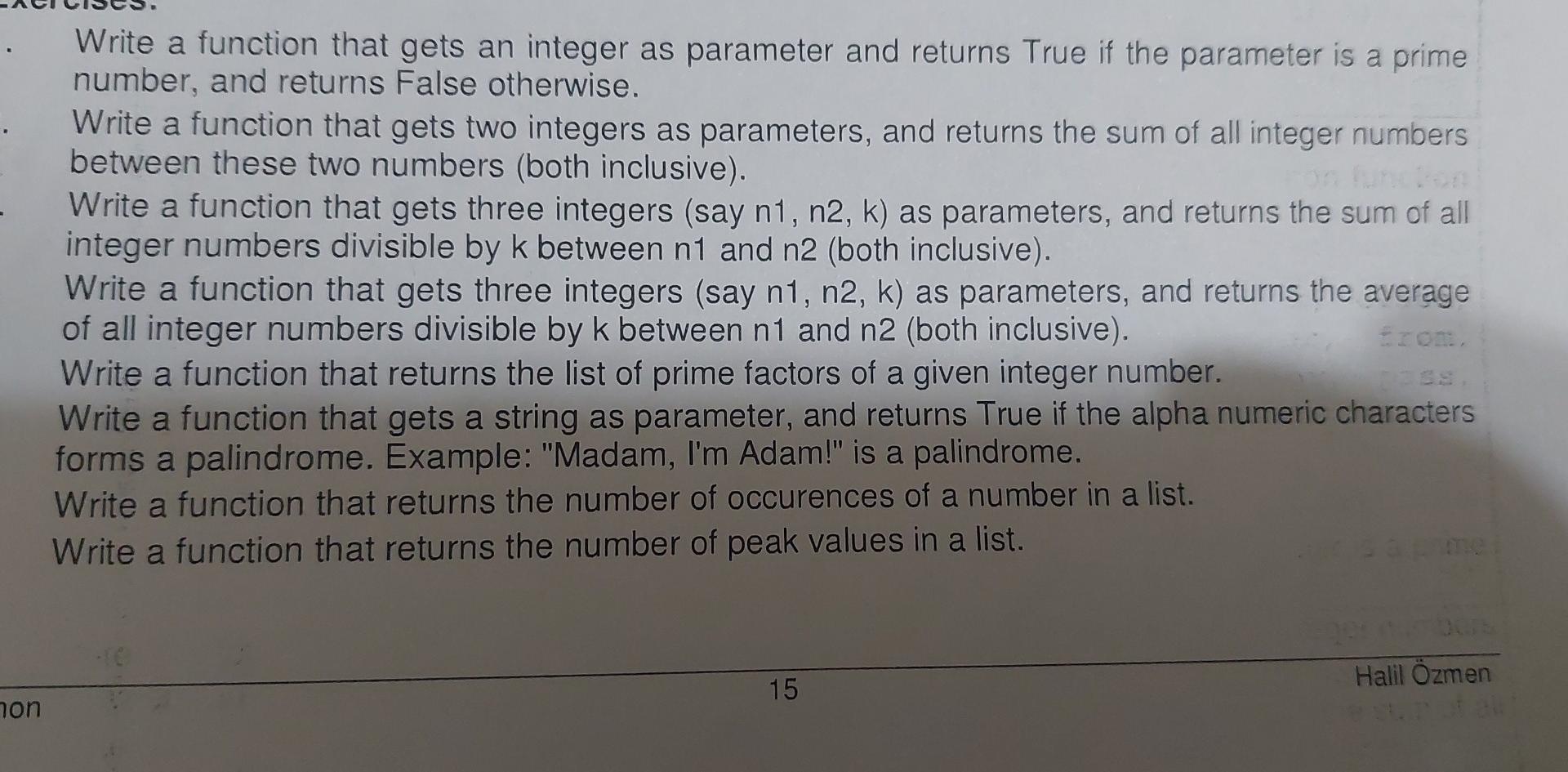 Solved Write a function that gets an integer as parameter | Chegg.com