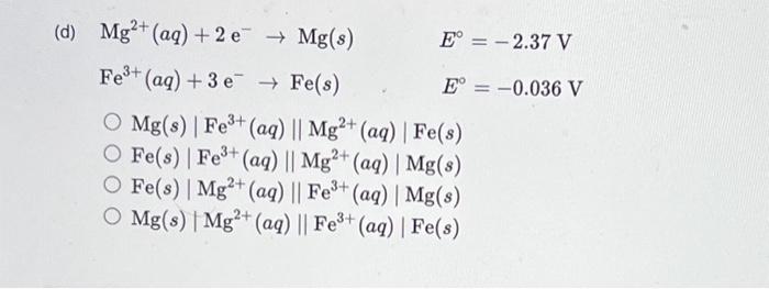 Solved Give the standard line notation for each cell. (a) | Chegg.com