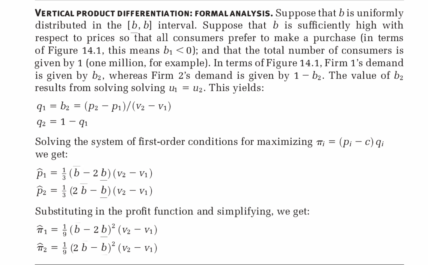 VERTICAL PRODUCT DIFFERENTIATION: FORMAL ANALYSIS. | Chegg.com